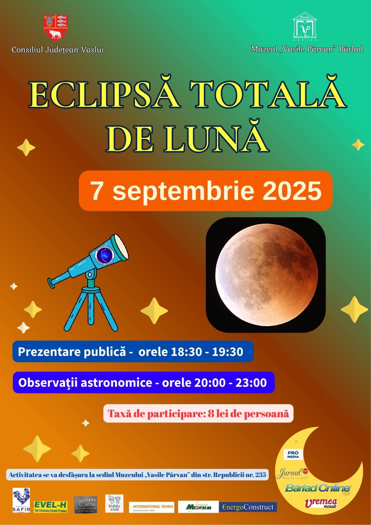 Eclipsa totală de Lună din 7 septembrie 2025 - Radio Iaşi – Cel mai ...